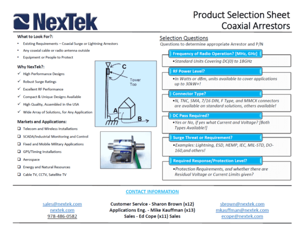 Now Available - One Page "Cheat Sheets" for Arrestor and Filter Product ...